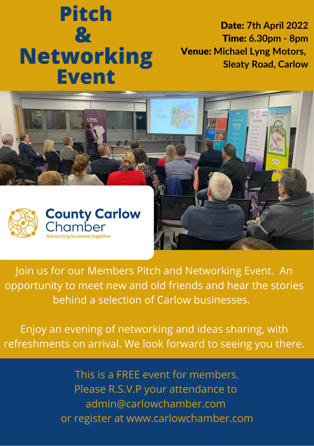 Pitch & Networking Event – Carlow Chamber